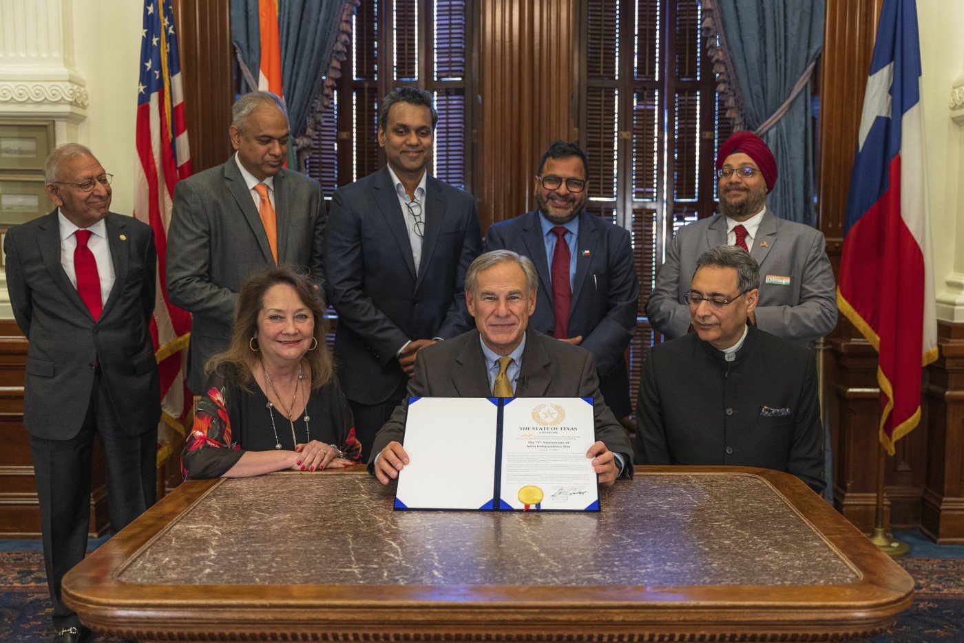 TX Governor Abbott Issues Proclamation on I-Day - IndiaWest News