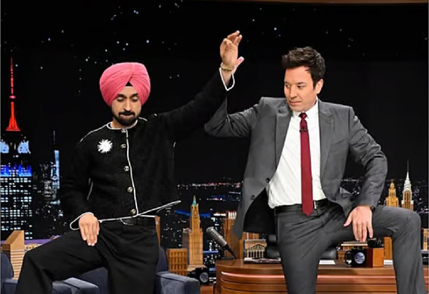 Diljit Turns ‘The Tonight Show’ Into Bhangra Party With Jimmy Fallon ...